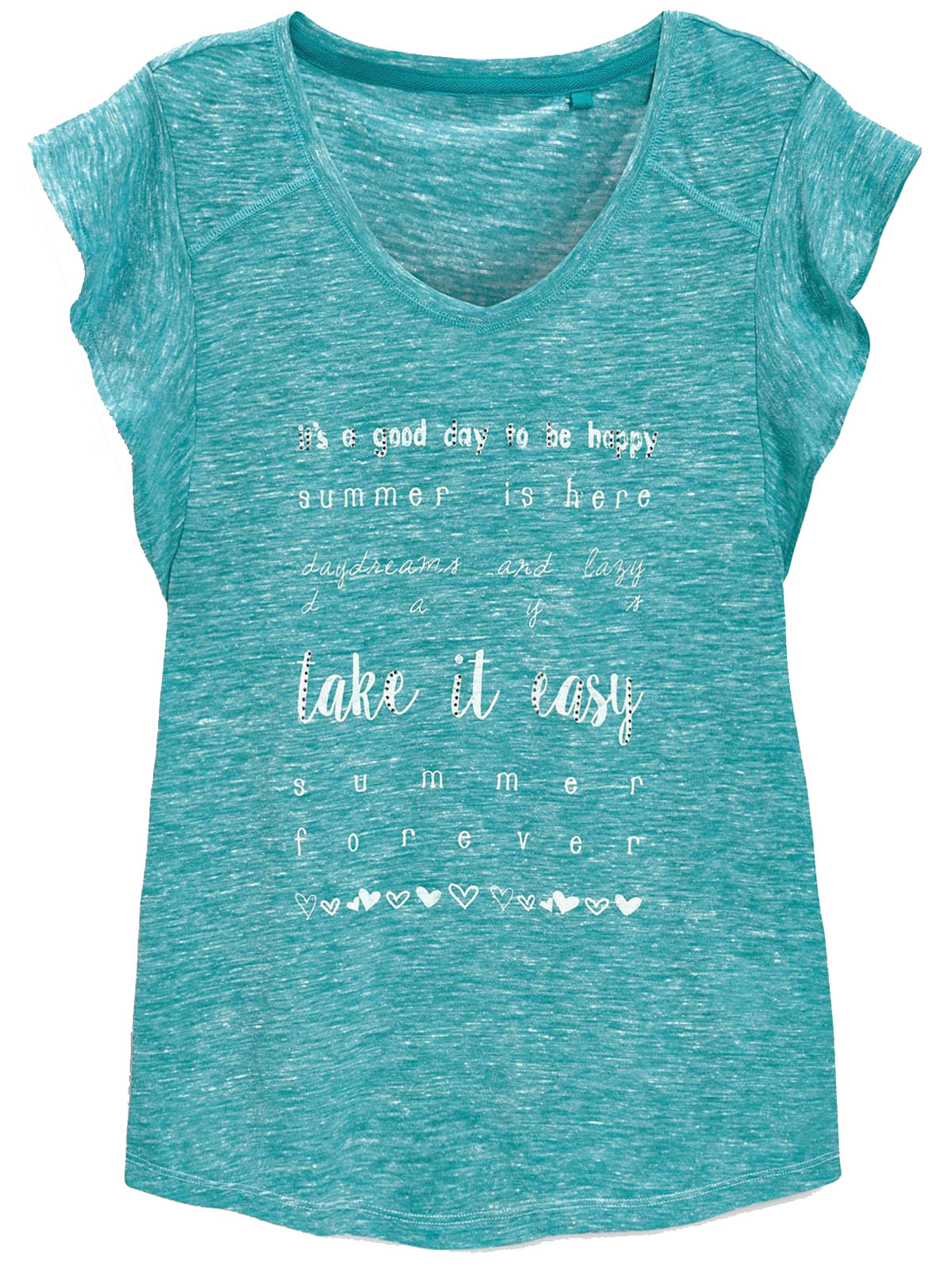 N3xt JADE Slogan Print Cap Sleeve Tee - Size 6 to 22