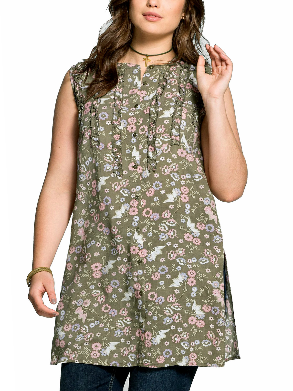 Wholesale Designer Plus Size Clothing by Sheego - - Sheego GREEN Floral ...