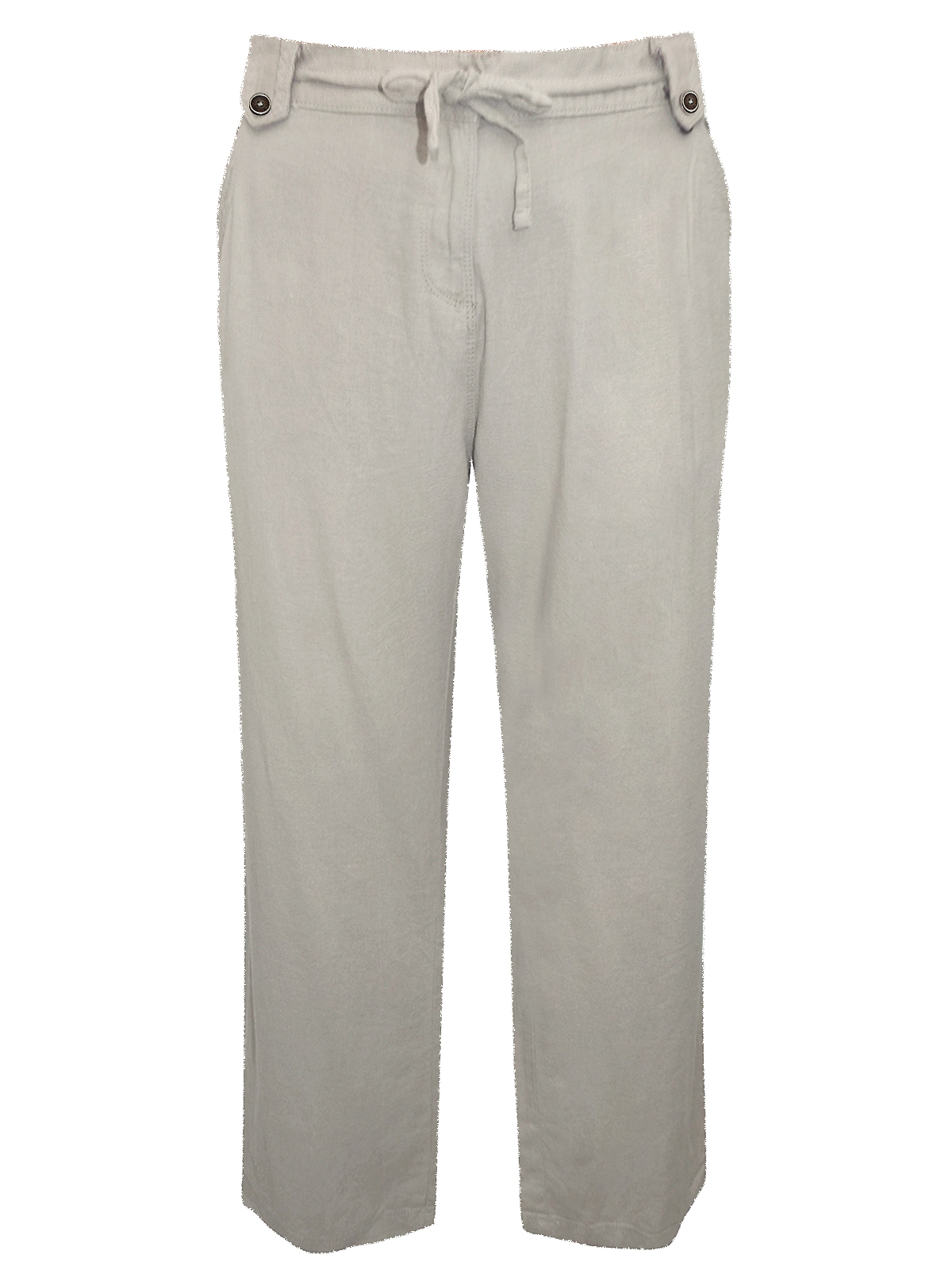 N3xt Parallel SAND Linen Blend Drawstring Waist Trousers - Plus Size 26 ...