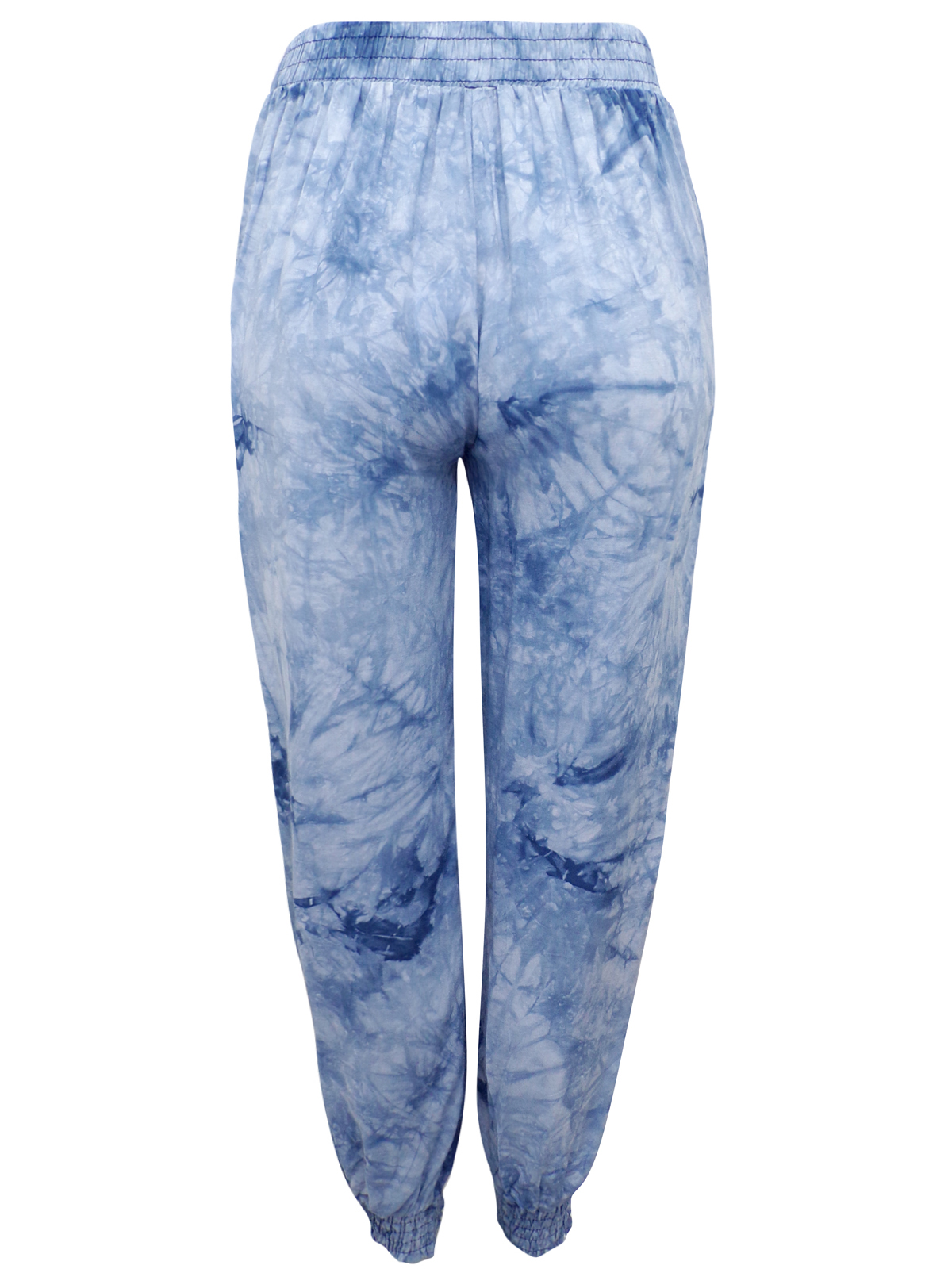 Amparo - - Amparo BLUE Tie Dye Pull On Harem Trousers - FreeSize Fits ...