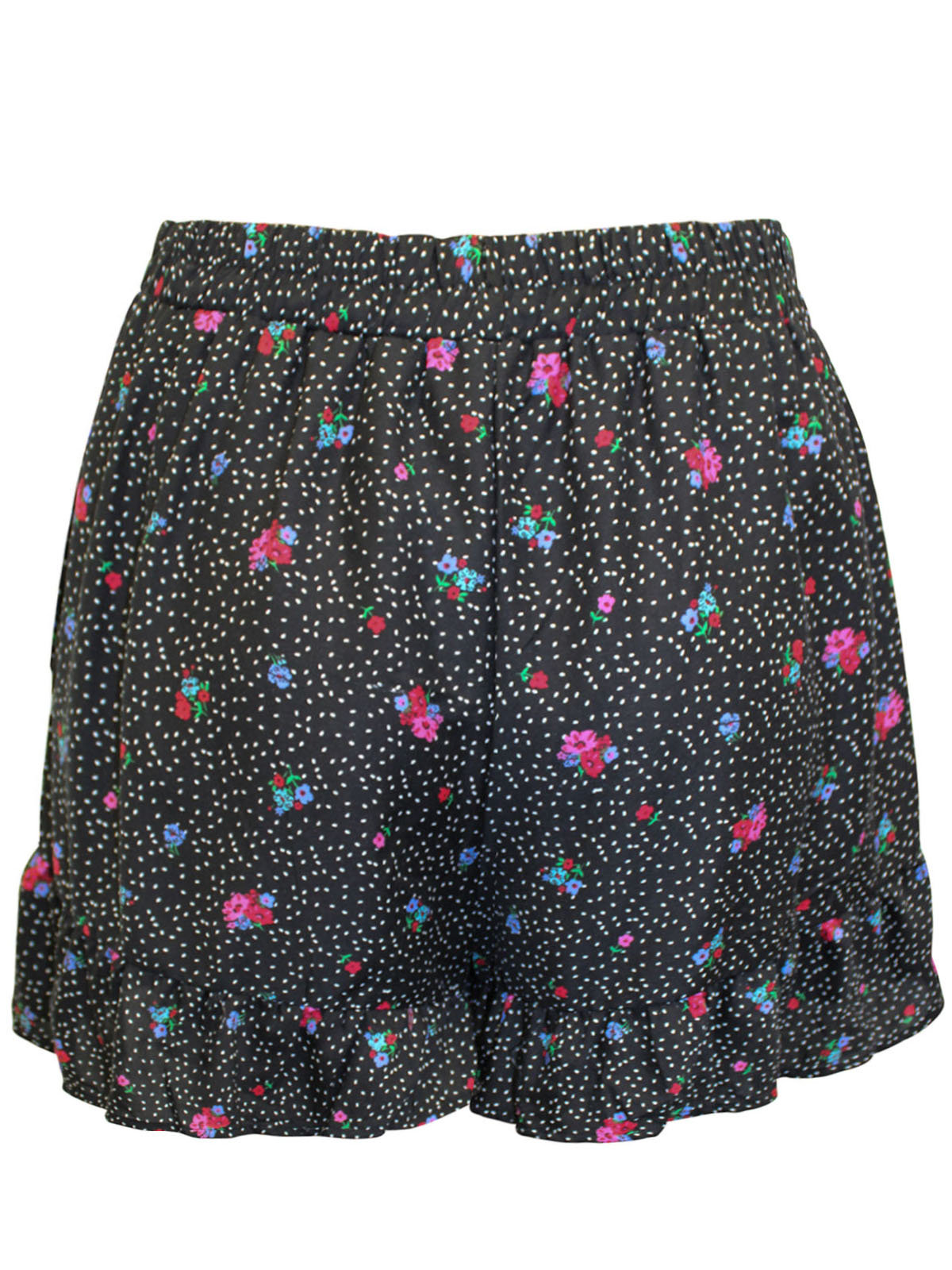 Plus Size wholesale clothing by simply be - - BLACK Floral Print Flippy ...