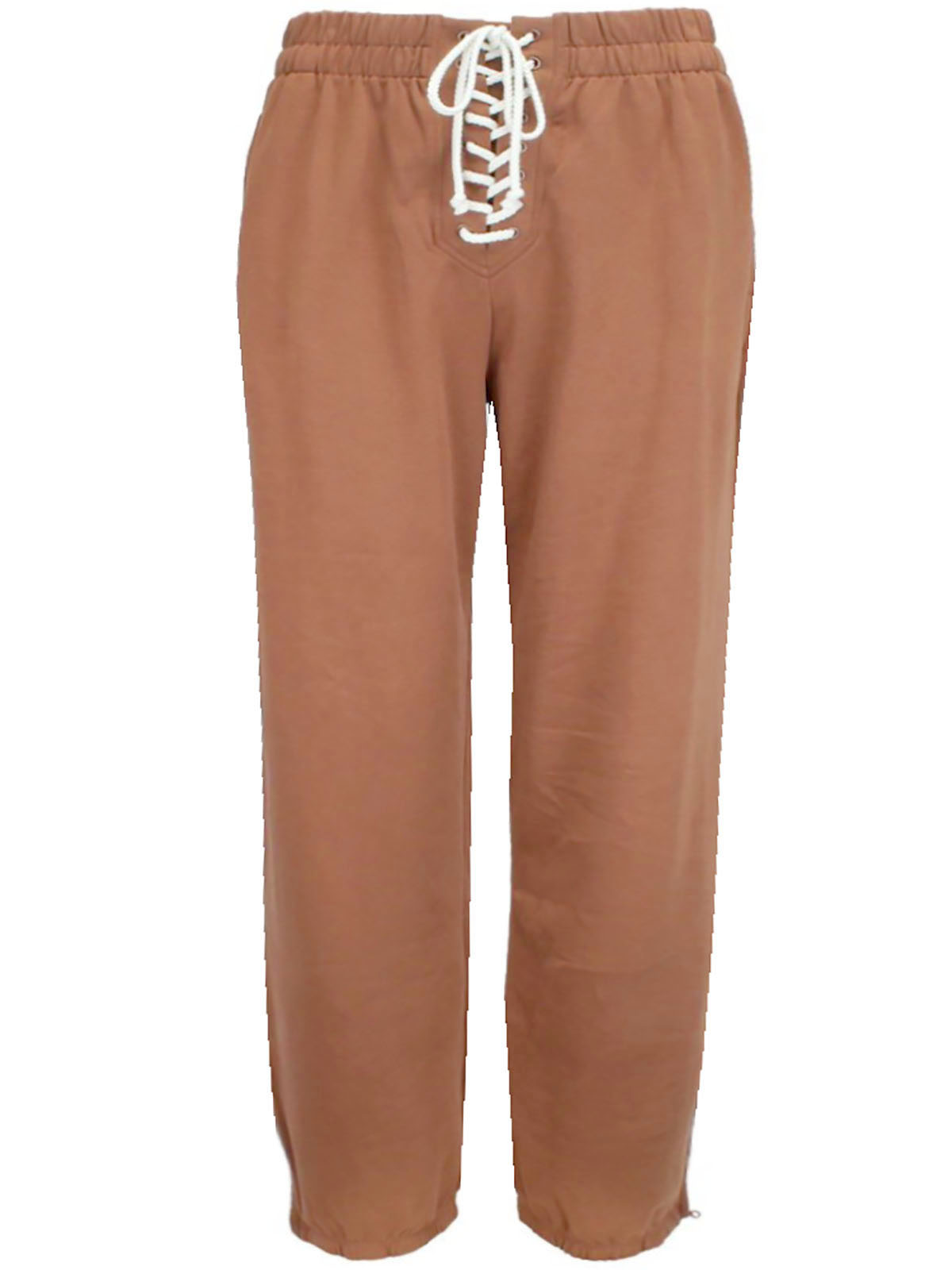 Puma - - BROWN Cotton Rich Front Lacing Sweatpants - Size 12